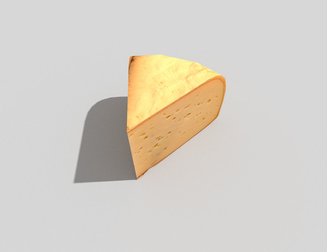 3D model low poly cheese piece of VR / AR / low-poly | CGTrader