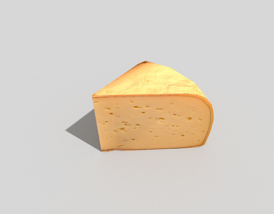 3D model low poly cheese piece of VR / AR / low-poly | CGTrader