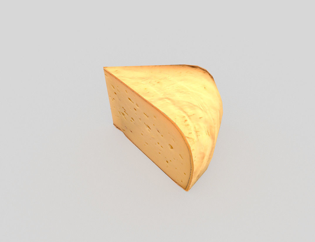 3D model low poly cheese piece of VR / AR / low-poly | CGTrader