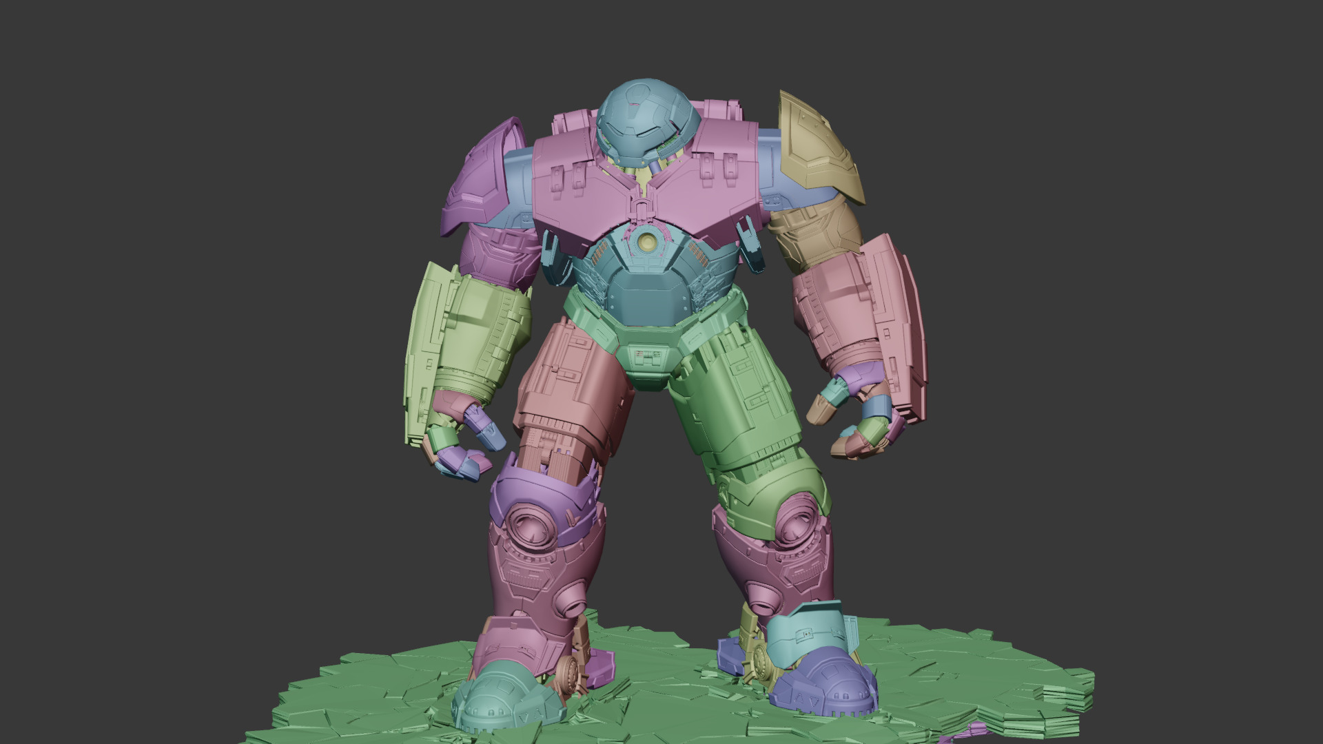 Heavy Assault Buster Armor Battle Damaged Mech Suit free 3D model ...