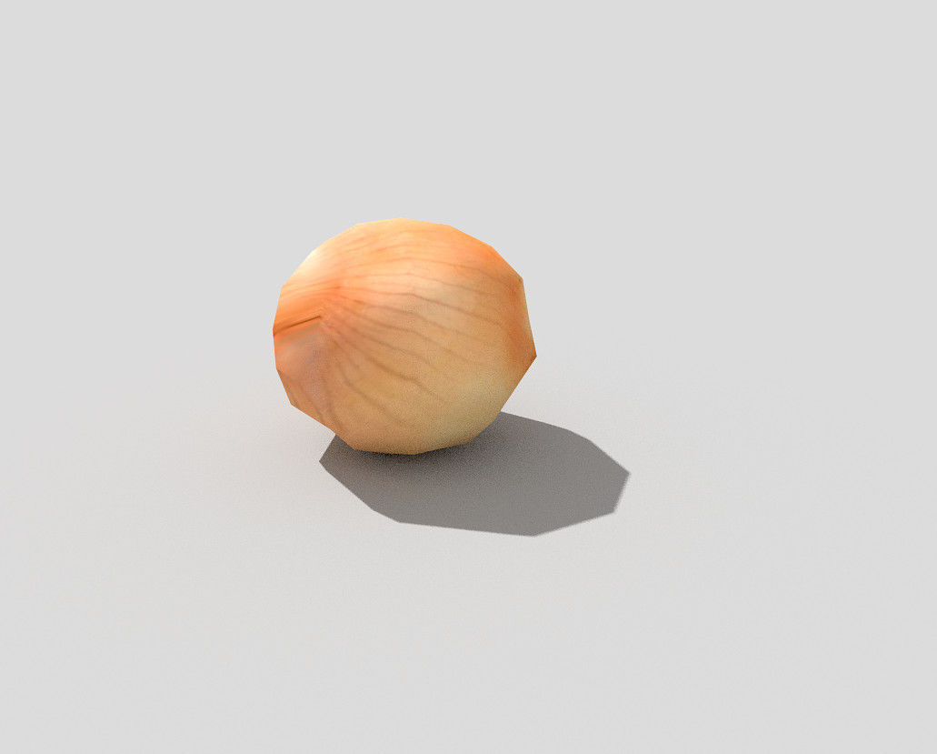 3D model low poly onion orange VR / AR / low-poly | CGTrader