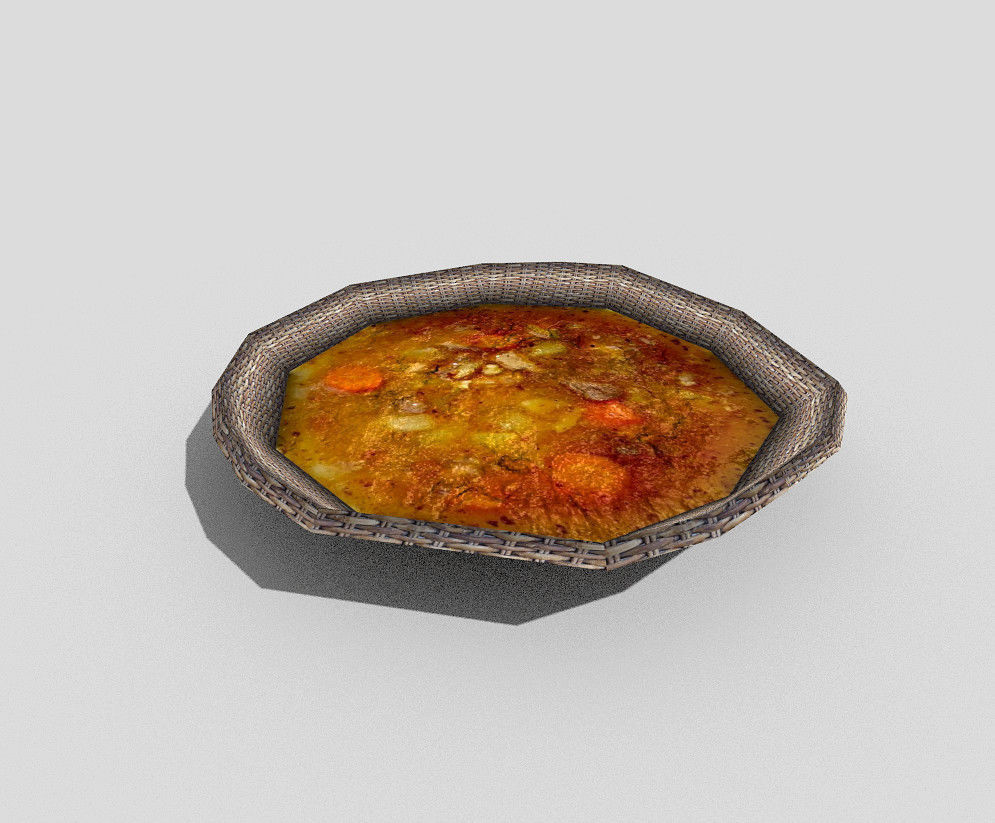 3D model low poly medieval stew VR / AR / low-poly | CGTrader