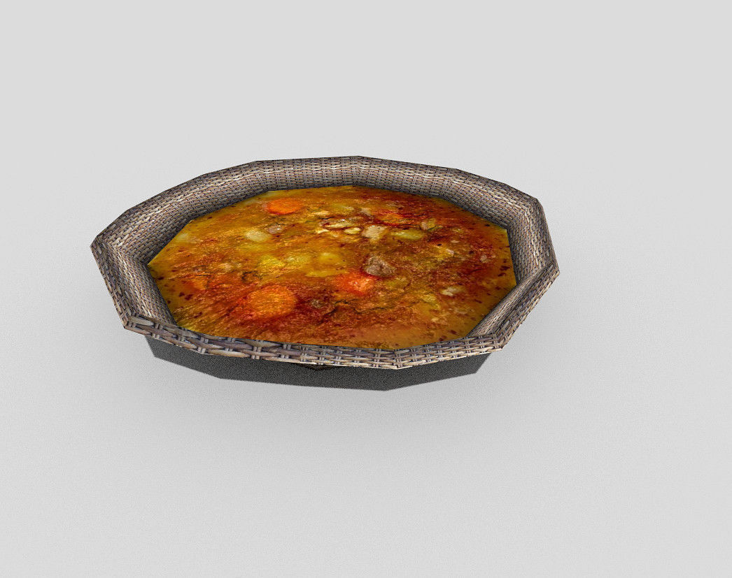 3D model low poly medieval stew VR / AR / low-poly | CGTrader