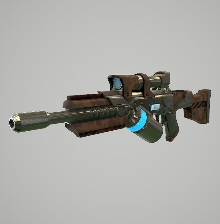 3D model Laser gun VR / AR / low-poly | CGTrader