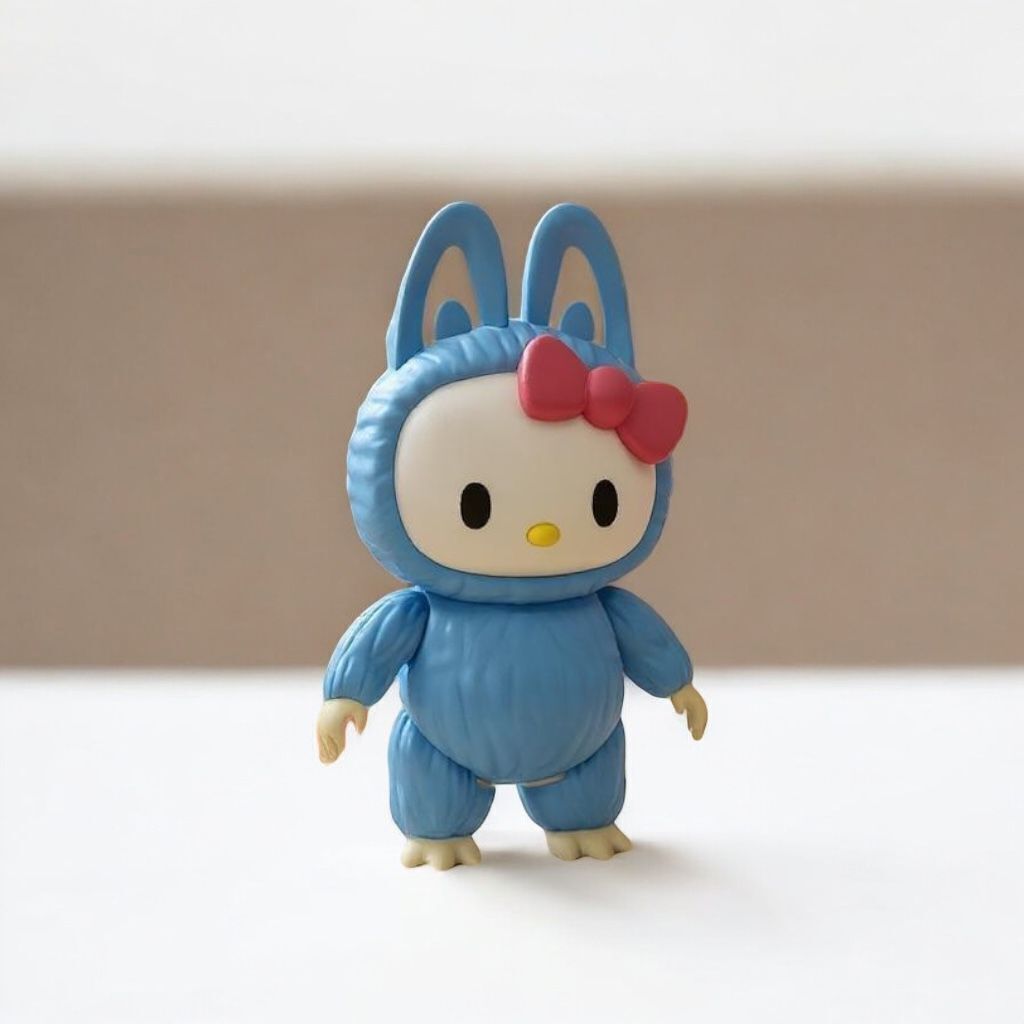 Labubu hello kitty keychain 3D model 3D printable | CGTrader