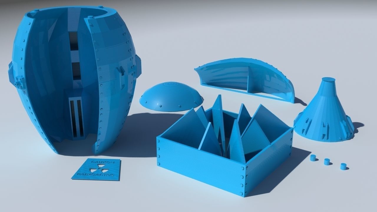 Atomic flash drive holder free 3D model 3D printable | CGTrader