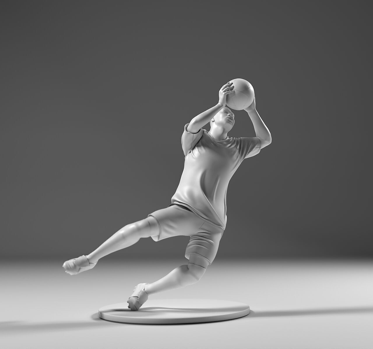 Footballer 05 GoalKeeper 01 Stl 3D model 3D printable | CGTrader