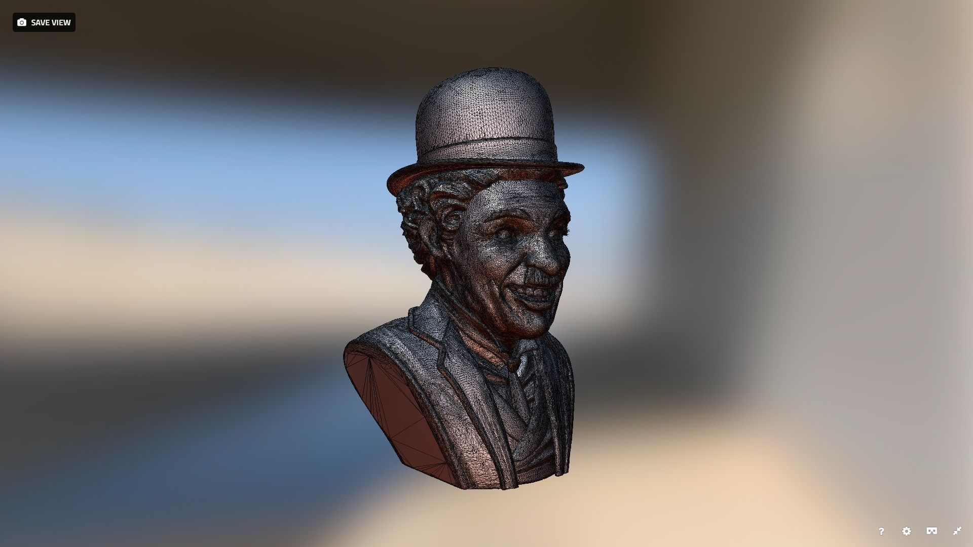 Charlie Chaplin Bust 3D model | CGTrader