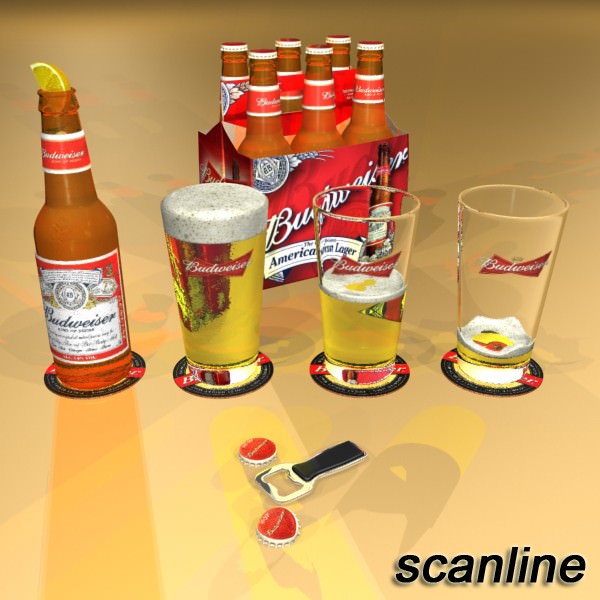 Budweiser Beer Collection 3D model | CGTrader