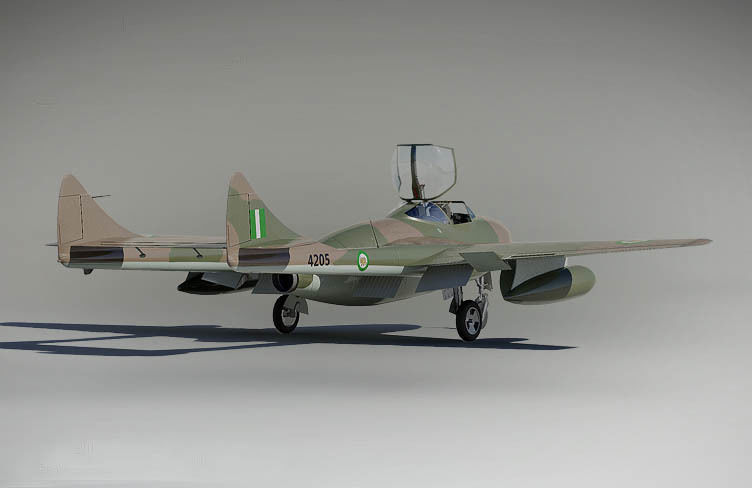 DH T 55 Vamire England 1945 3D model | CGTrader