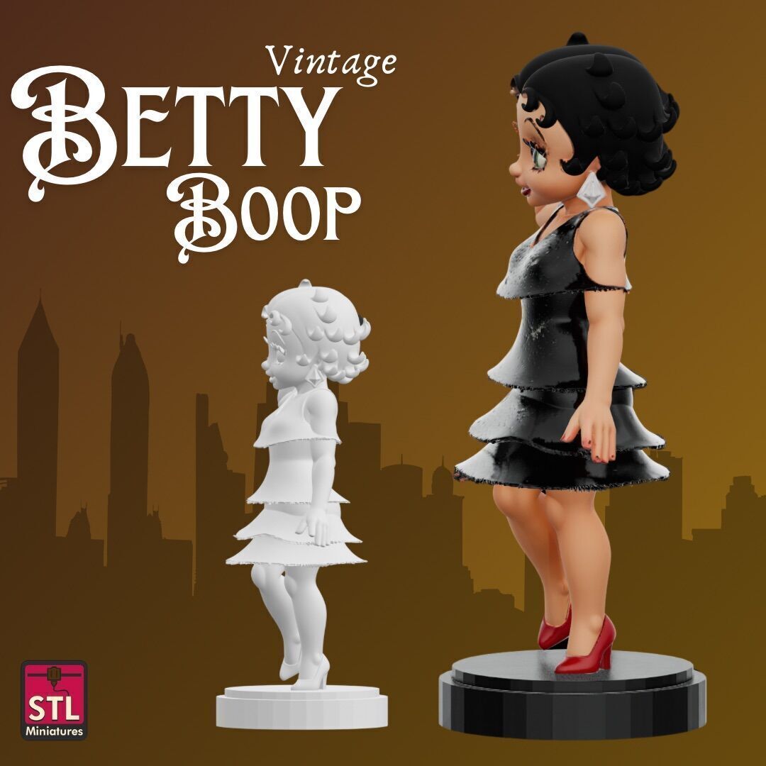 Betty Boop Comic Style FanArt Inspired 3D 3D model 3D printable | CGTrader