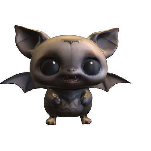 3D model Chibi Bat Cute Stylized Bat Creature VR / AR / low-poly | CGTrader
