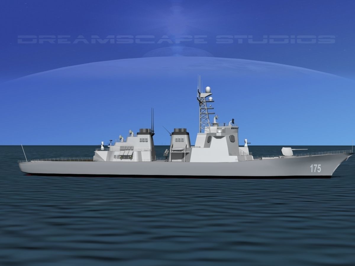 DDG175 Kongo Destroyer Myoko 3D model rigged | CGTrader