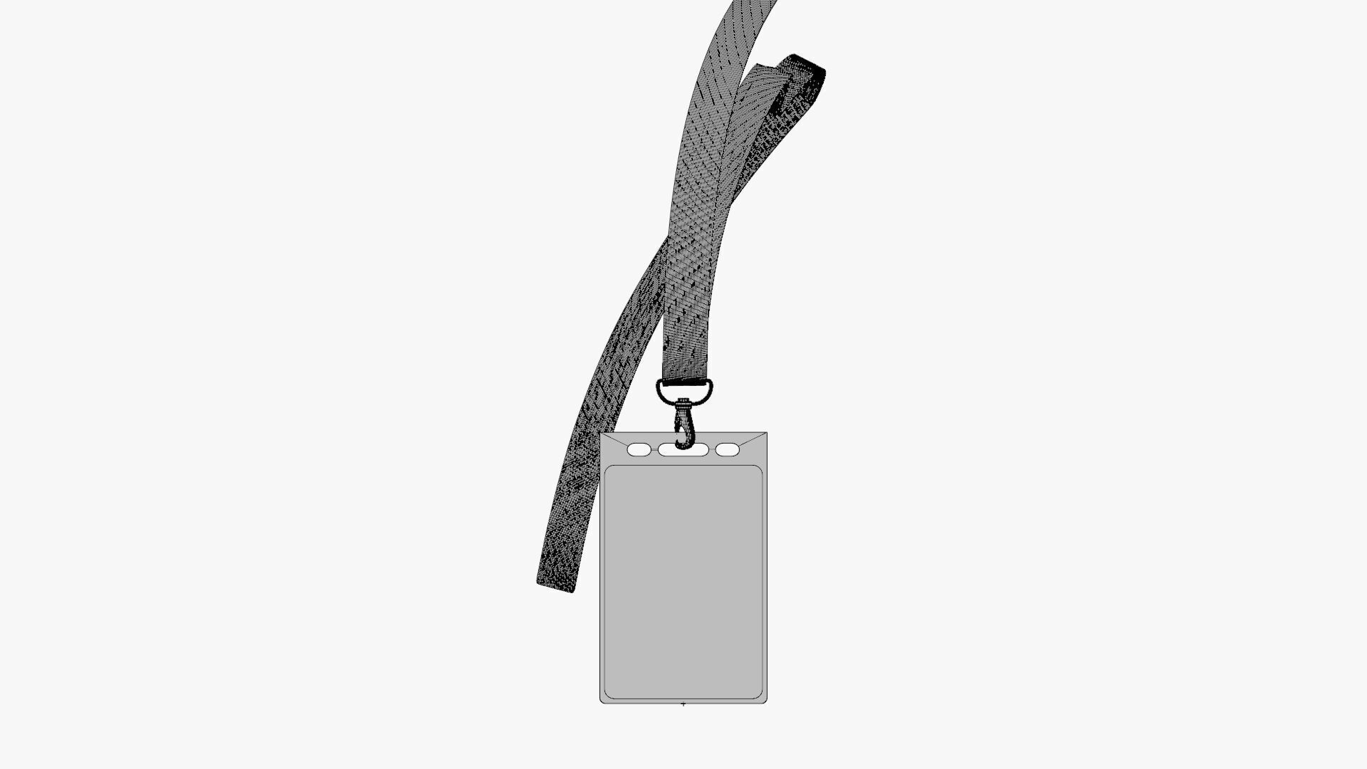 Basic Lanyard ID Card - Geometry Only No Textures No Materials 3D model ...