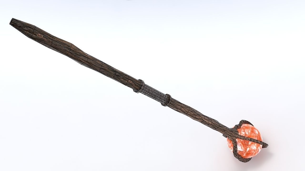 3D model Magic Staff VR / AR / low-poly | CGTrader