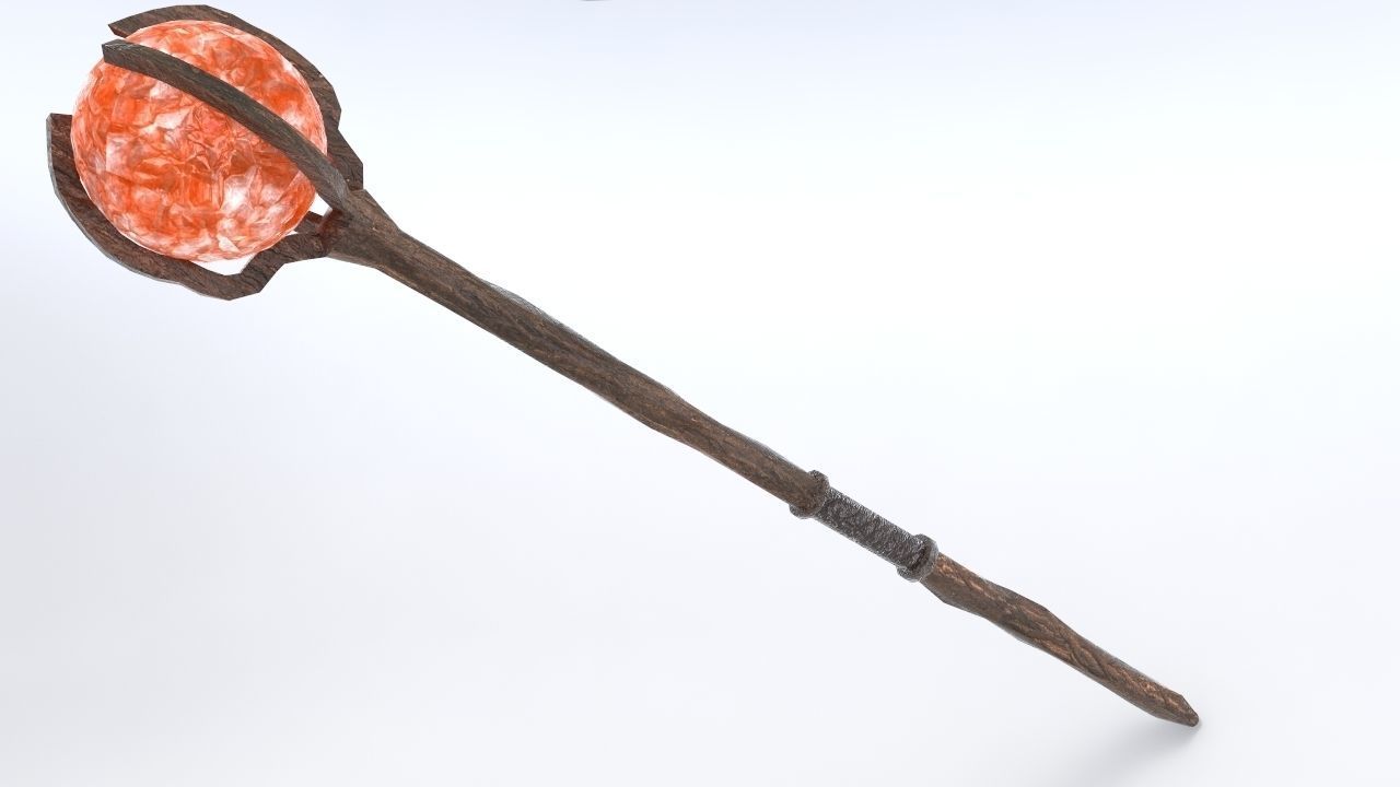 3D model Magic Staff VR / AR / low-poly | CGTrader