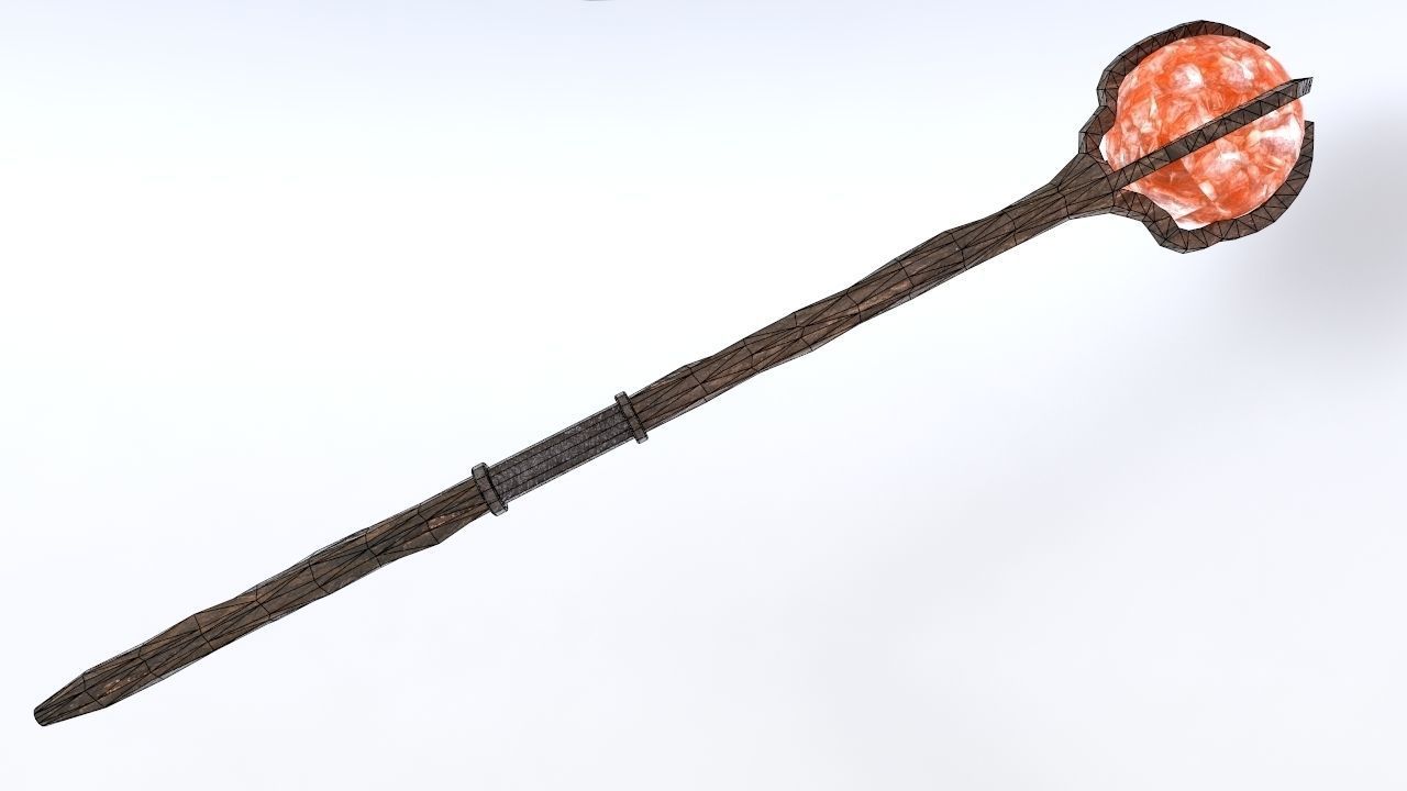 3D model Magic Staff VR / AR / low-poly | CGTrader