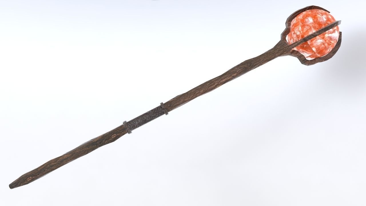 3D model Magic Staff VR / AR / low-poly | CGTrader