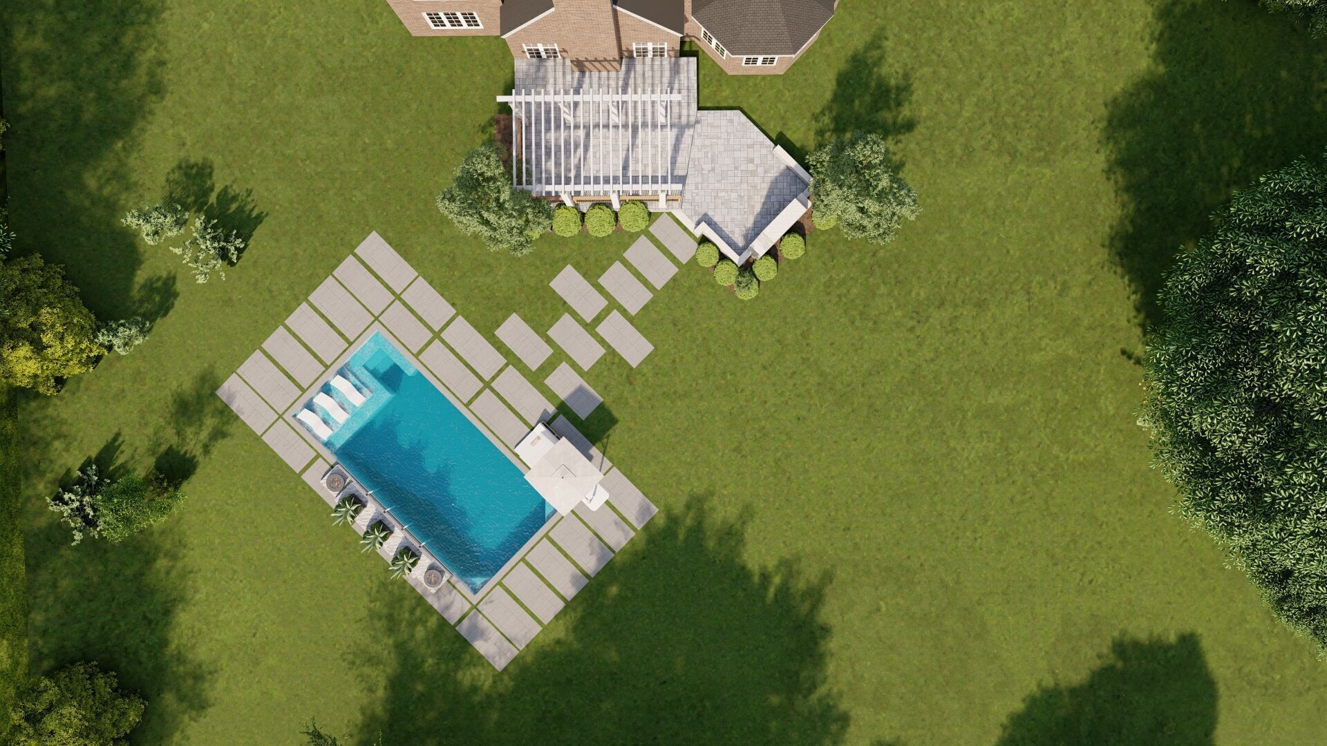 Garden Landscape 3D Model - SketchUp and Lumion Scene 3D model free 3D ...