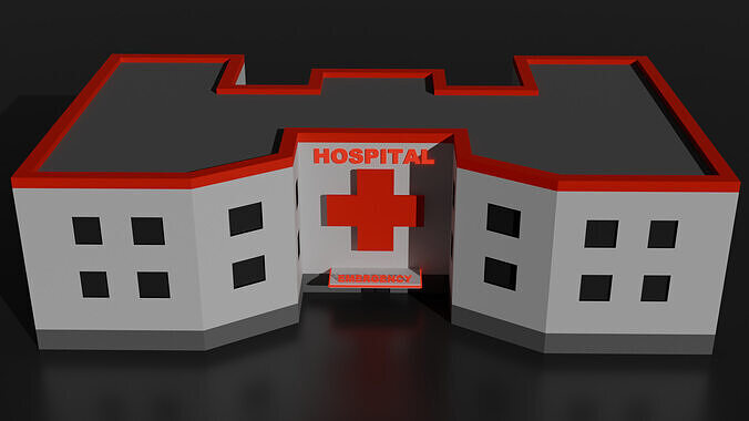 Hospital Building Sample free VR / AR / low-poly 3D model | CGTrader