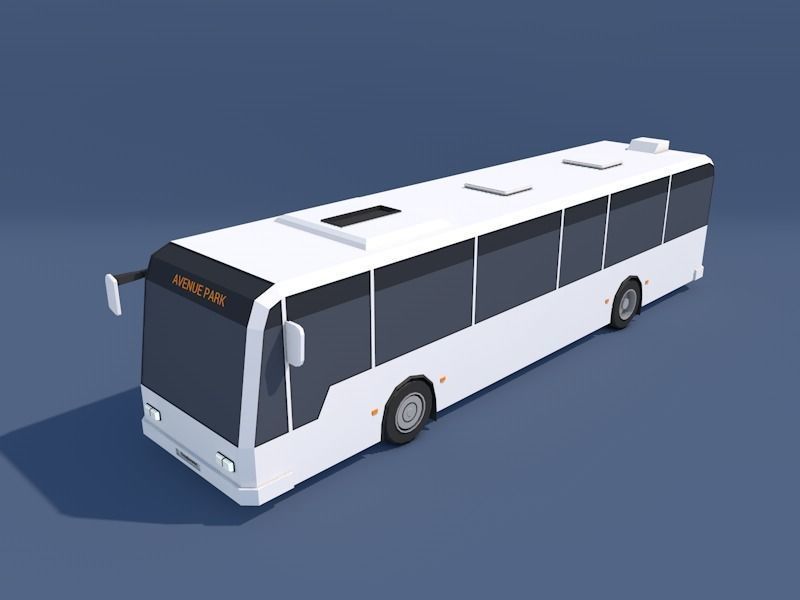 3D model Low Poly City Bus VR / AR / low-poly | CGTrader