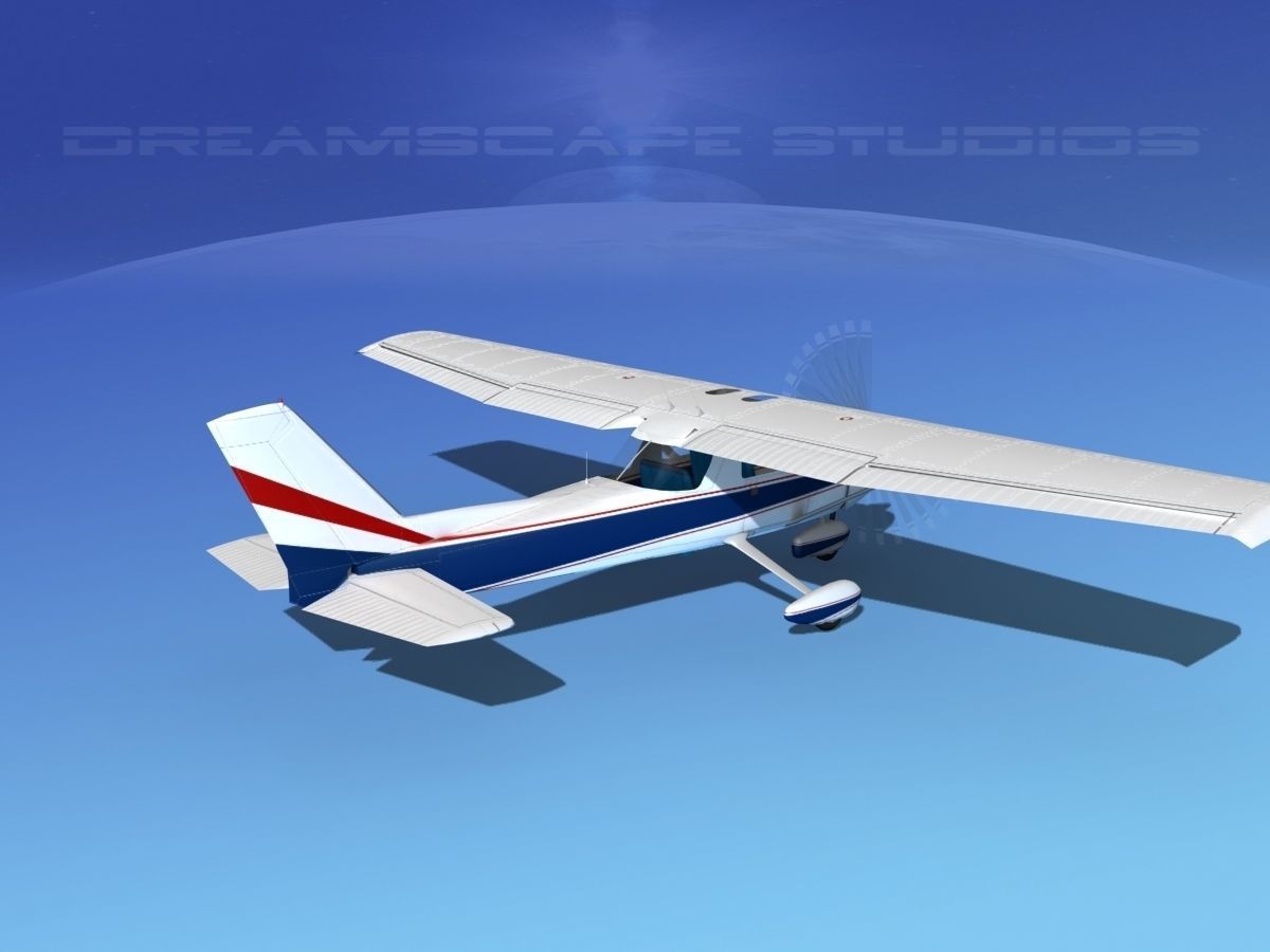 Cessna C152 Aerobat V03 3D model rigged | CGTrader