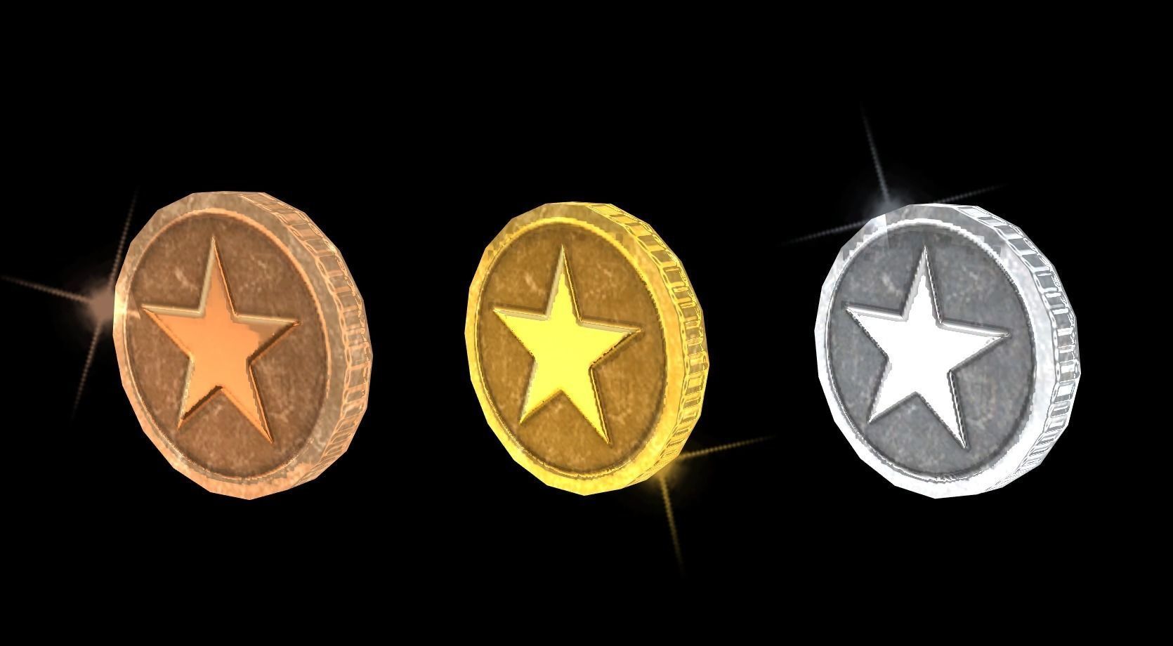 3D model Coin Power Up VR / AR / low-poly | CGTrader