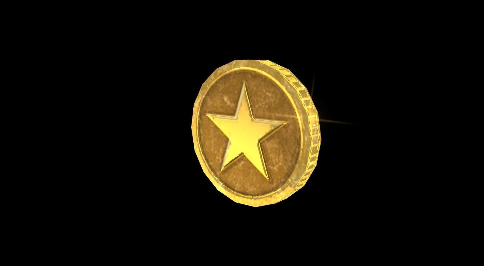 3D model Coin Power Up VR / AR / low-poly | CGTrader