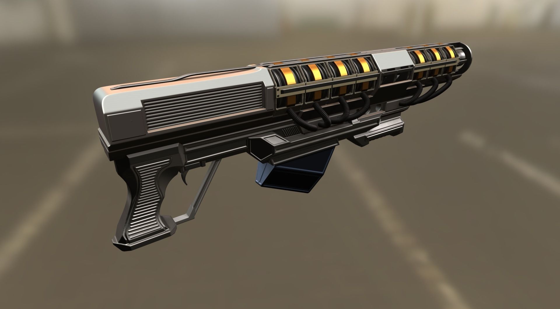 Rail Gun High Poly Version 3D model | CGTrader