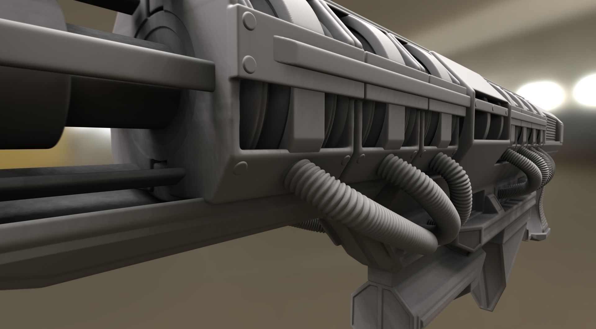 Rail Gun High Poly Version 3D model | CGTrader