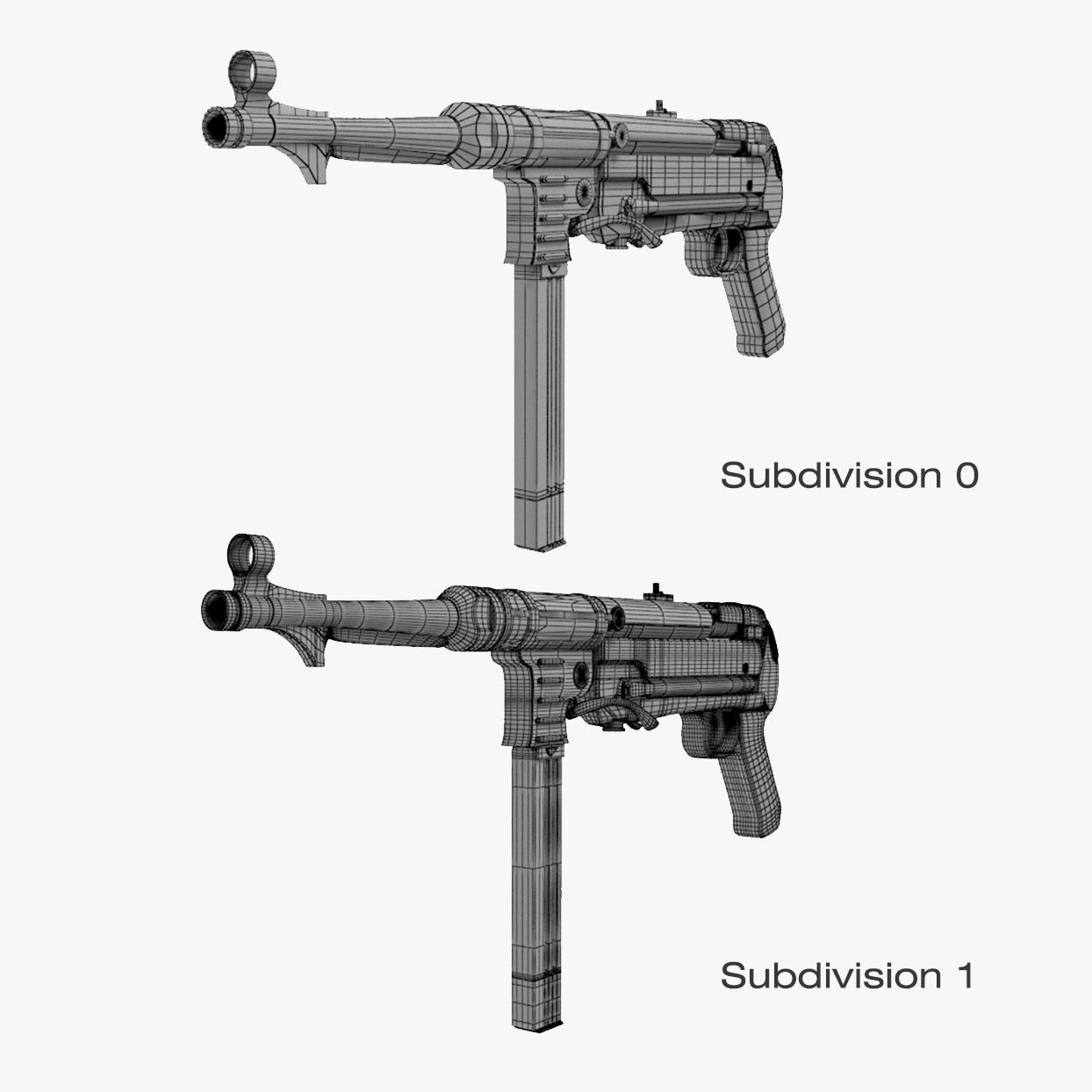 3D model MP40 Submachine gun VR / AR / low-poly | CGTrader