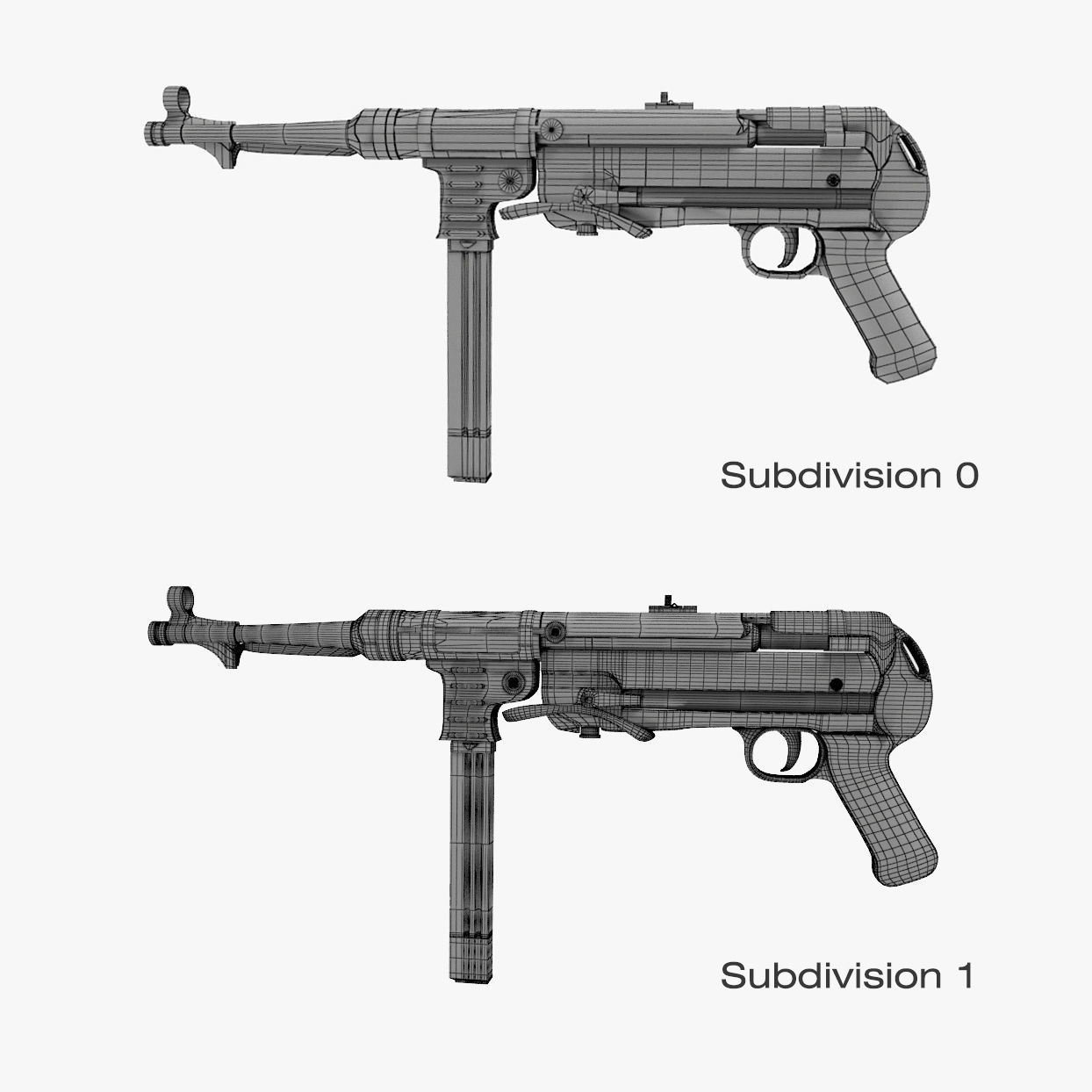 3D model MP40 Submachine gun VR / AR / low-poly | CGTrader