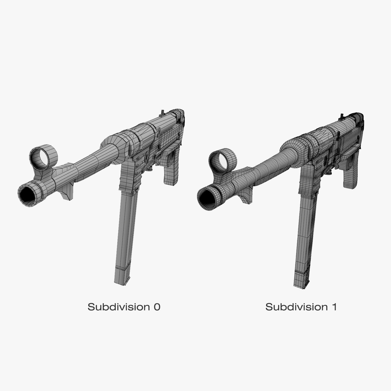 3D model MP40 Submachine gun VR / AR / low-poly | CGTrader