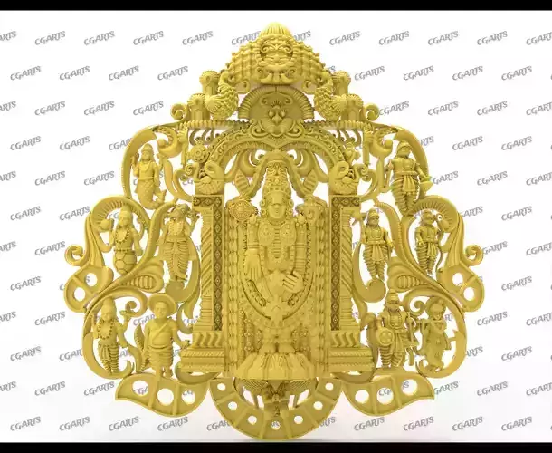 Lord Venkateswara 3D Model Tirupati Balaji Idol 3D model 3D printable ...