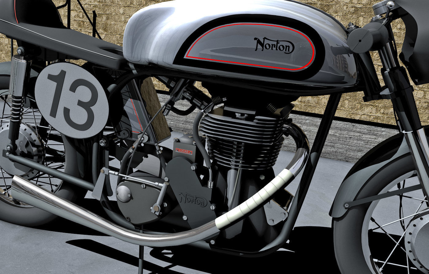 Norton Manx Motorcycle 3D model | CGTrader