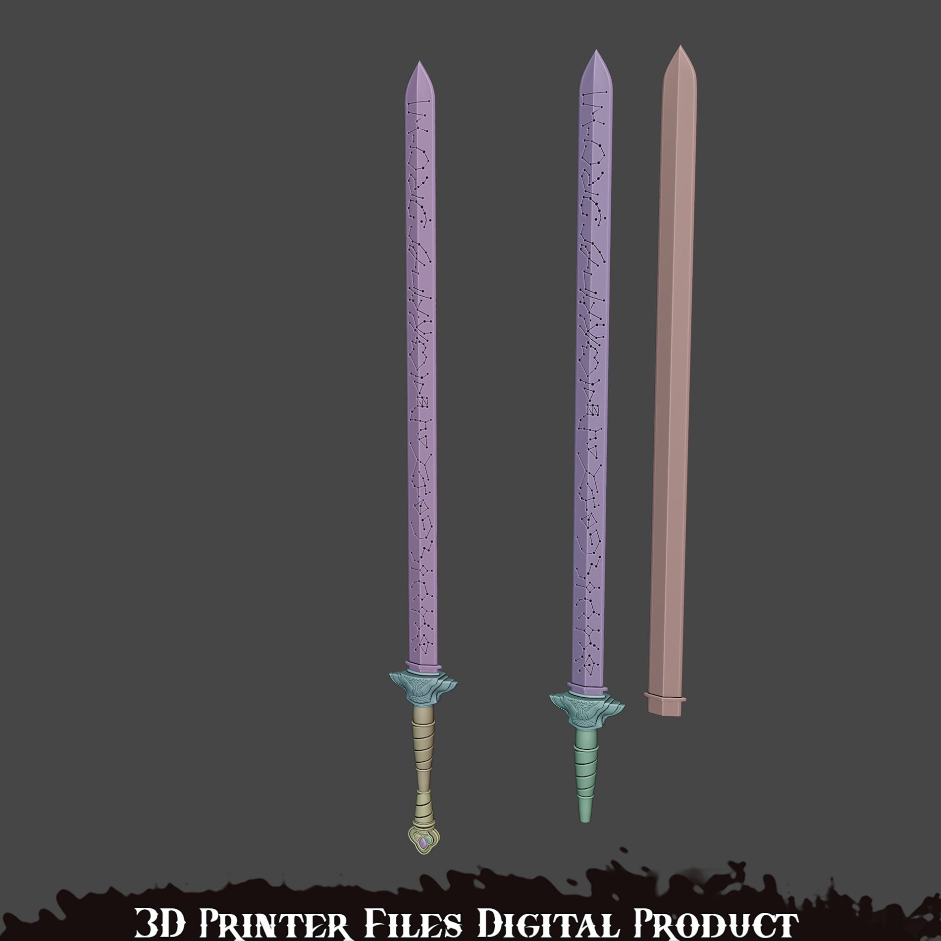 Rumi Cosplay Sword Kpop Demon Hunters 3D model 3D printable | CGTrader