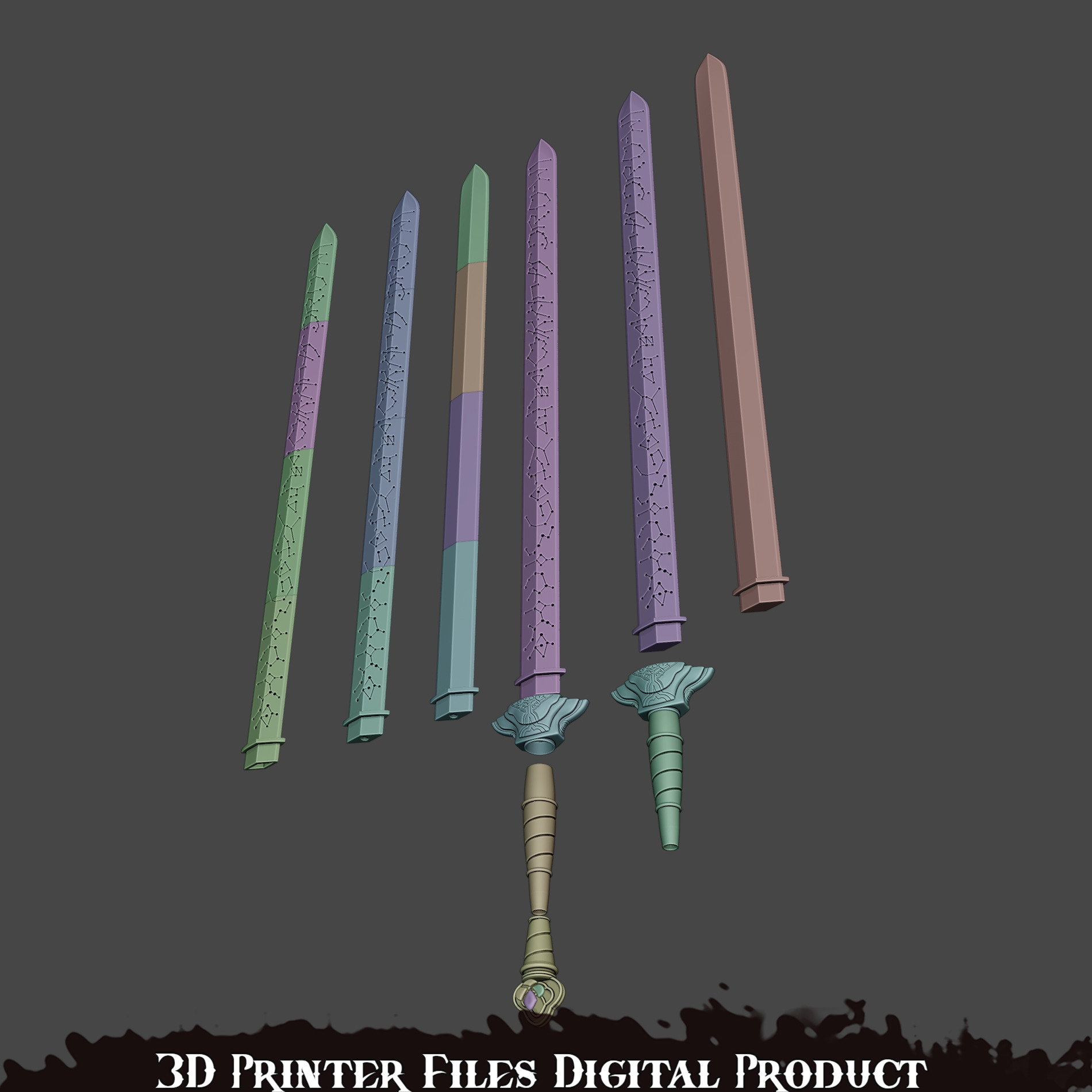 Rumi Cosplay Sword Kpop Demon Hunters 3D model 3D printable | CGTrader