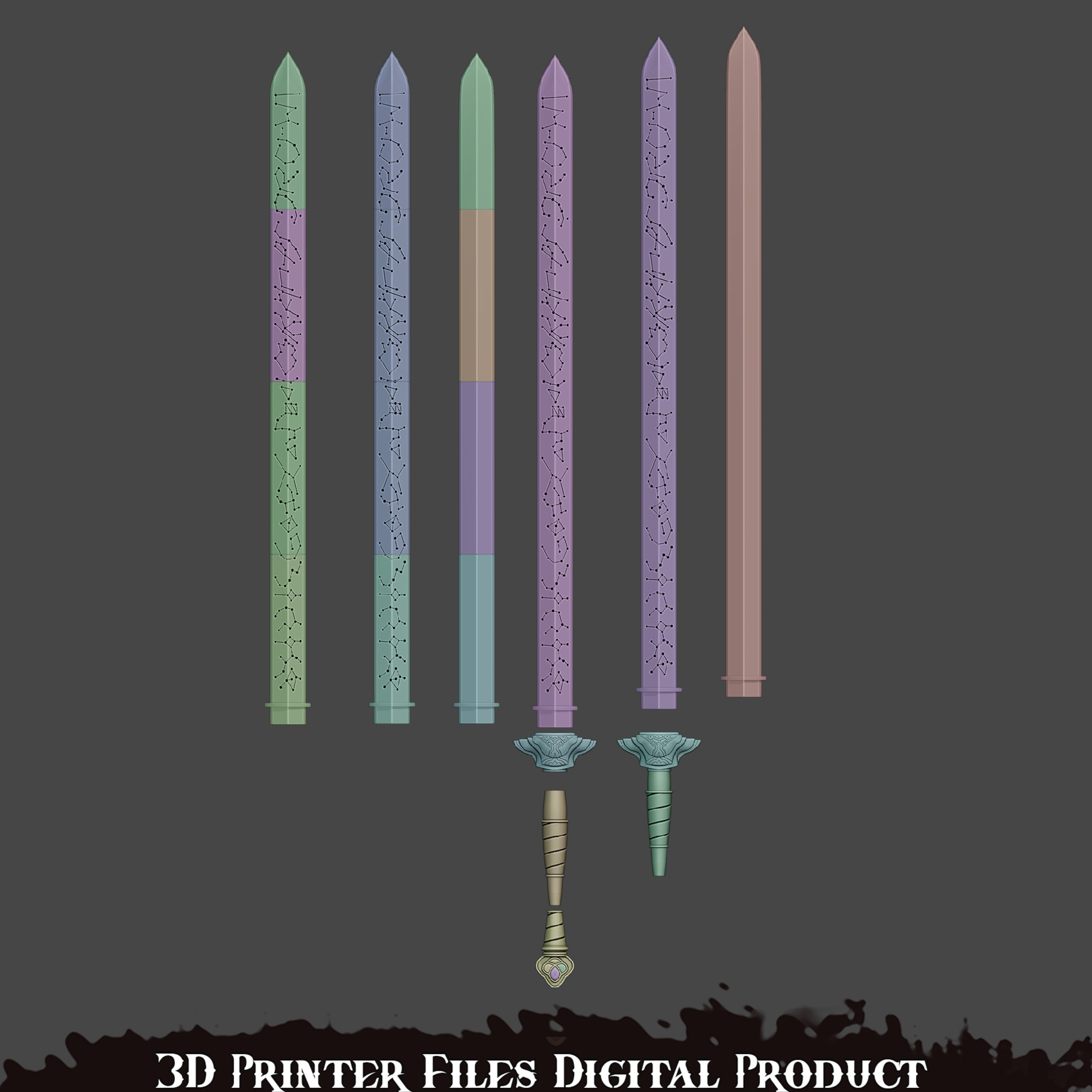 Rumi Cosplay Sword Kpop Demon Hunters 3D model 3D printable | CGTrader