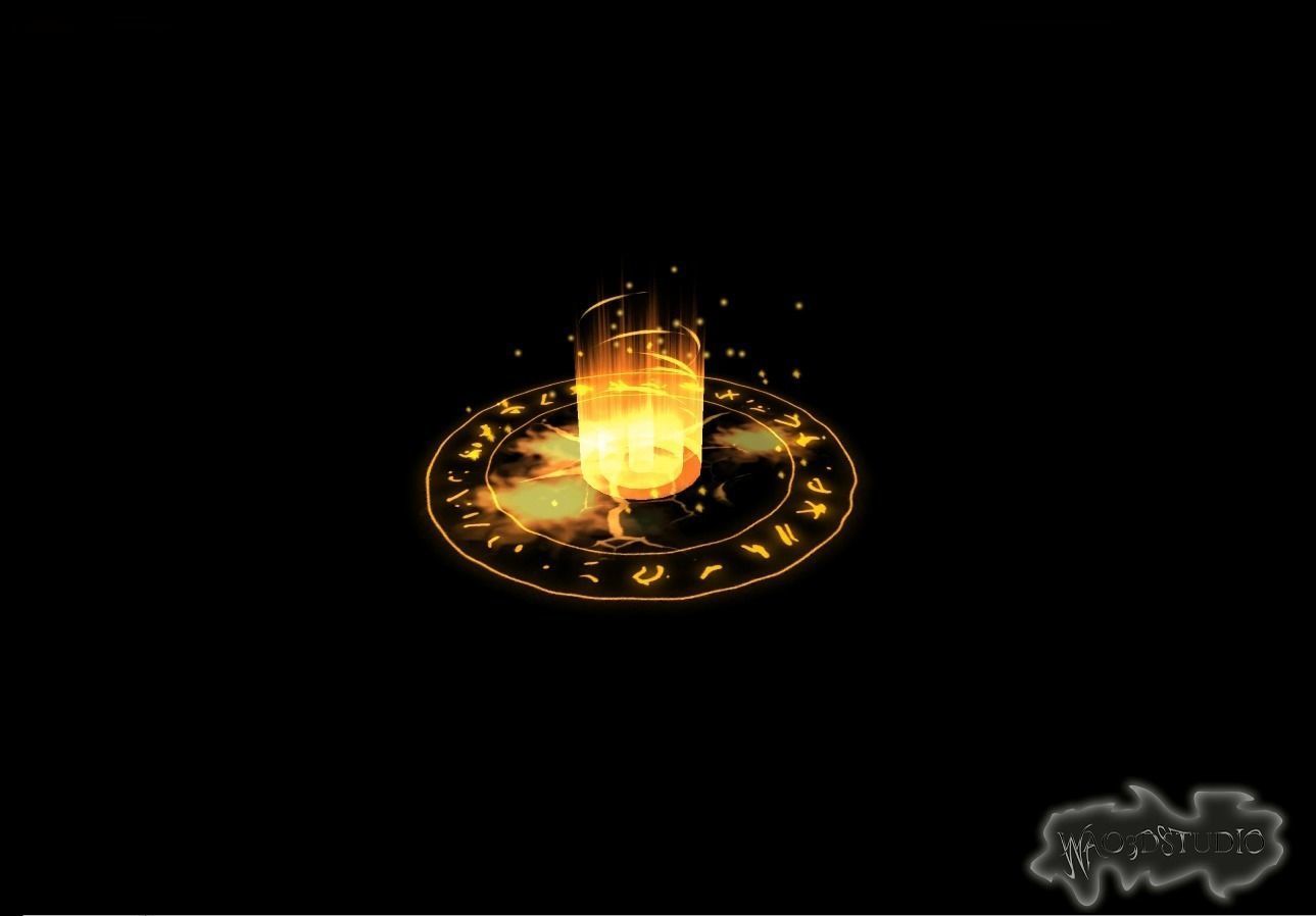 3D model Fire Grounds Spell Cast VR / AR / low-poly animated | CGTrader