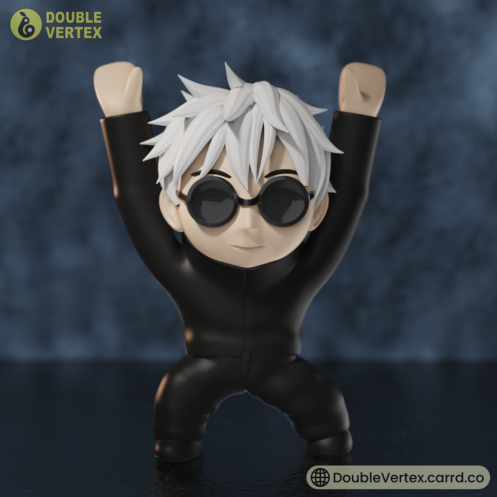 Chibi Gojo Satoru Jujutsu Kaisen Pen Holder free 3D model 3D printable ...