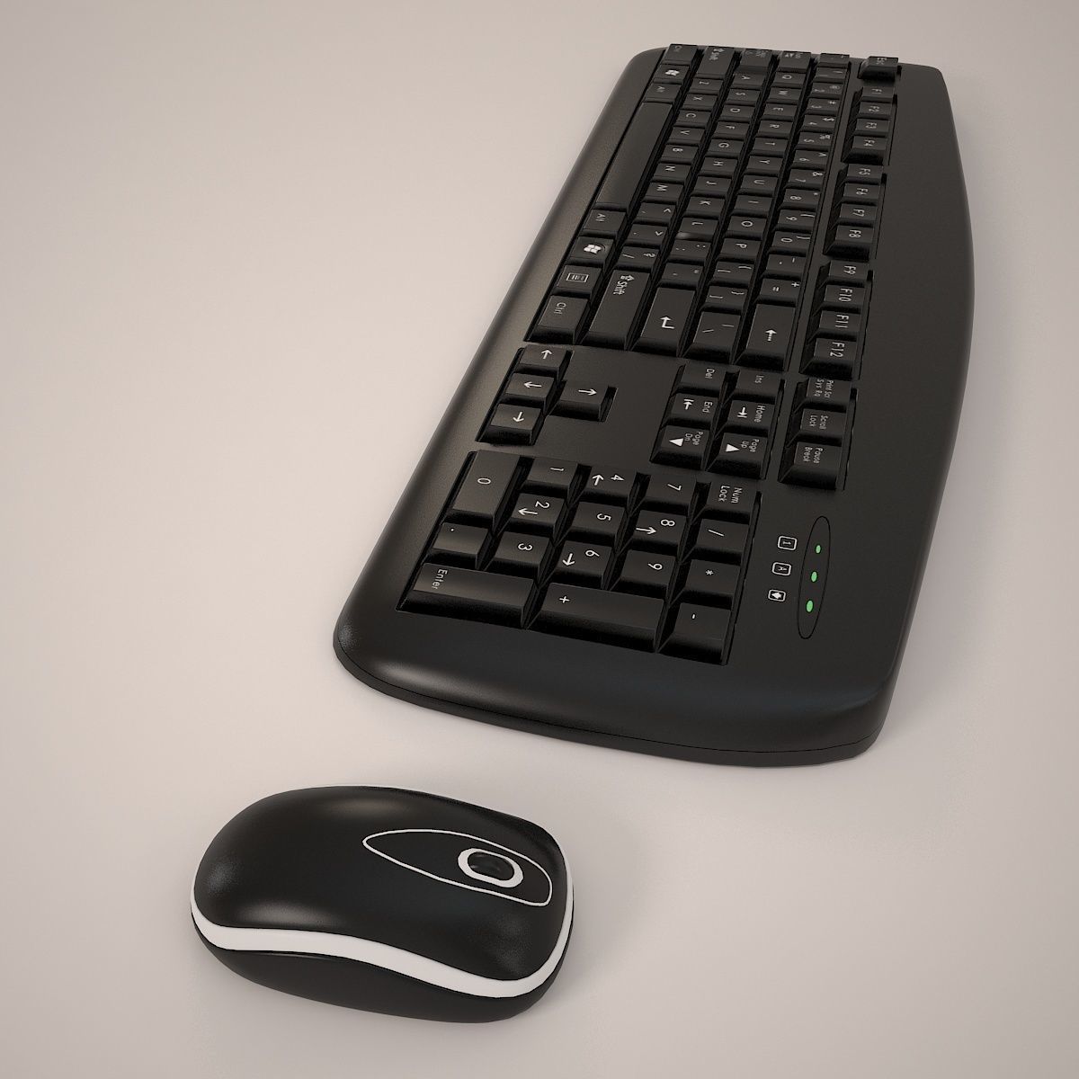 computer keyboard and mouse vray 3d model 3D model | CGTrader