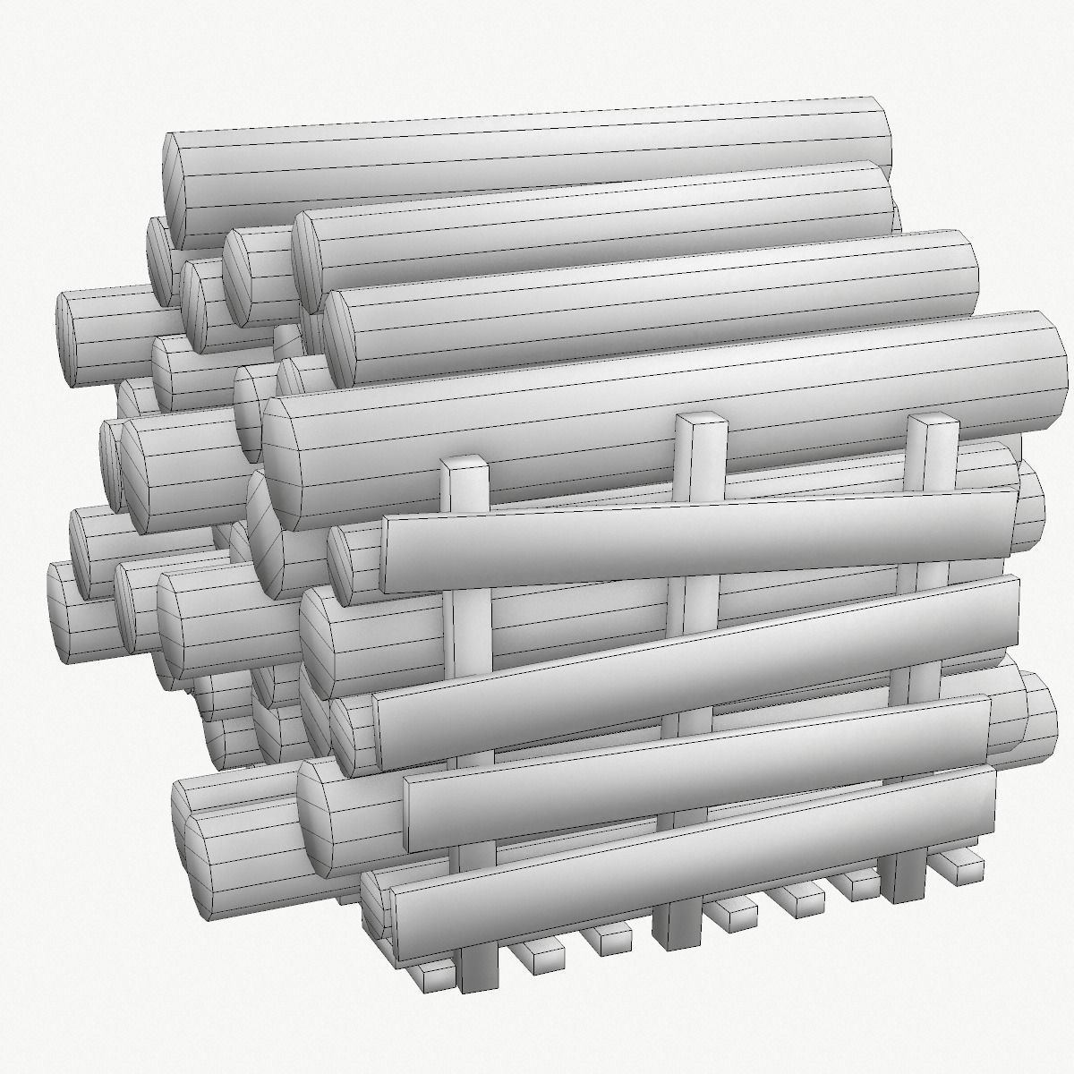 3D model Wood Log Low Poly Type 1 VR / AR / low-poly | CGTrader