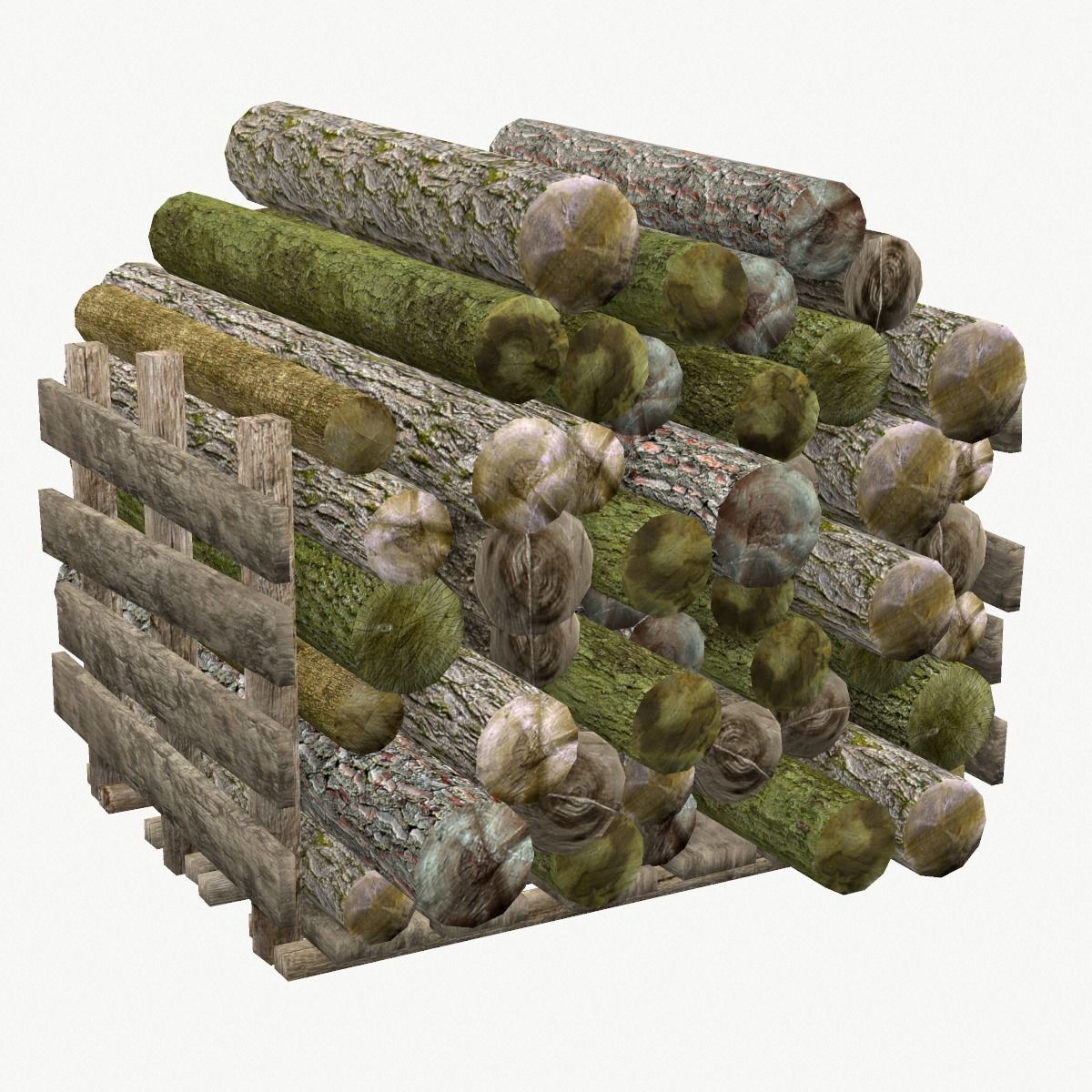 Wood Log Low Poly Type 1 3D model | CGTrader