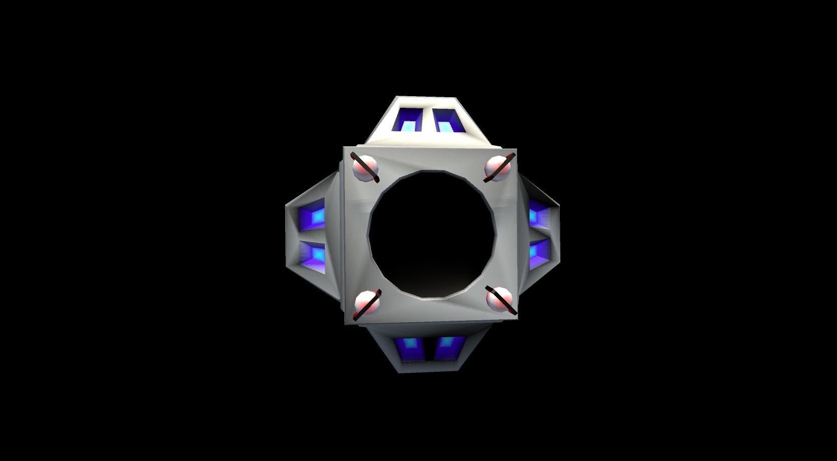 3D model Spawner spaceship with lights VR / AR / low-poly | CGTrader