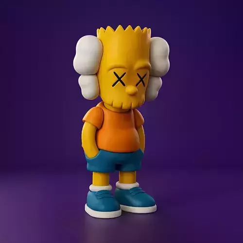 KAWS style Bart Simpson The Kimpsons toy 3D model 3D printable | CGTrader