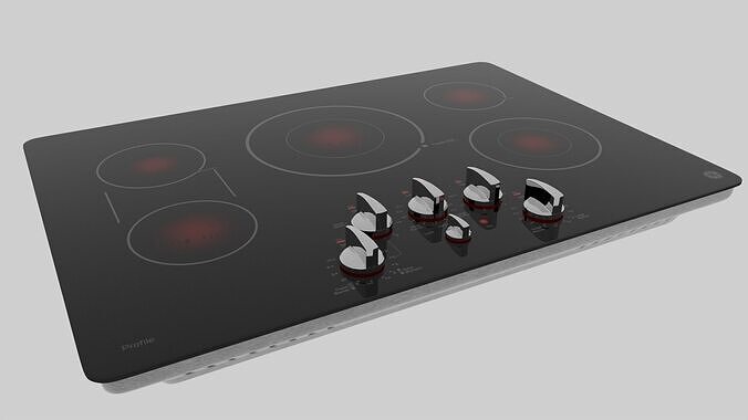 General Electric-Electric Stove model profile 3D model | CGTrader