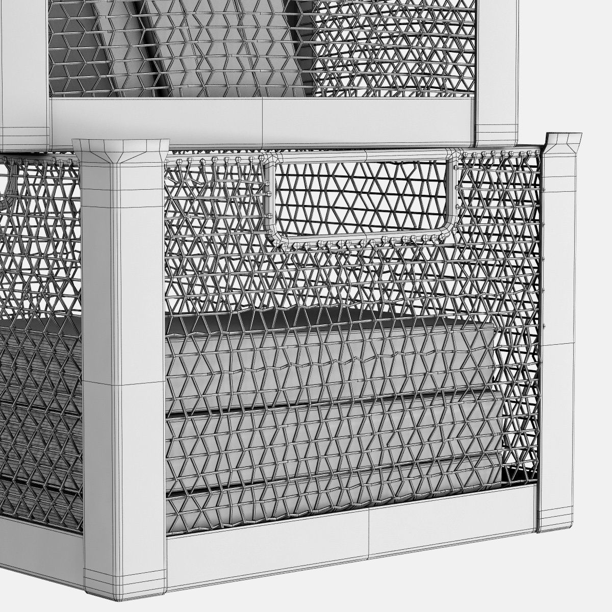 MESH METAL BIN 3D model | CGTrader