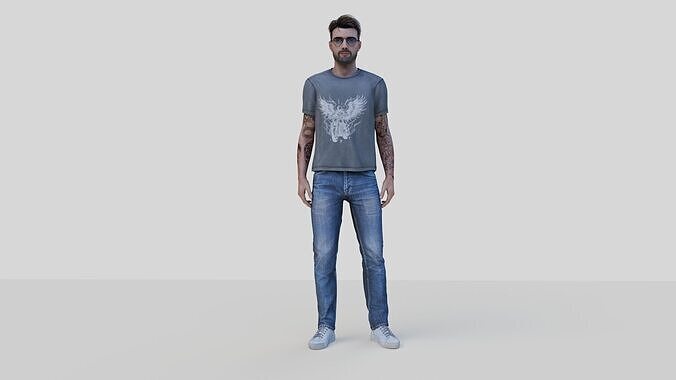 Stylized Rigged Man - 3ds Max Character 3D model rigged | CGTrader