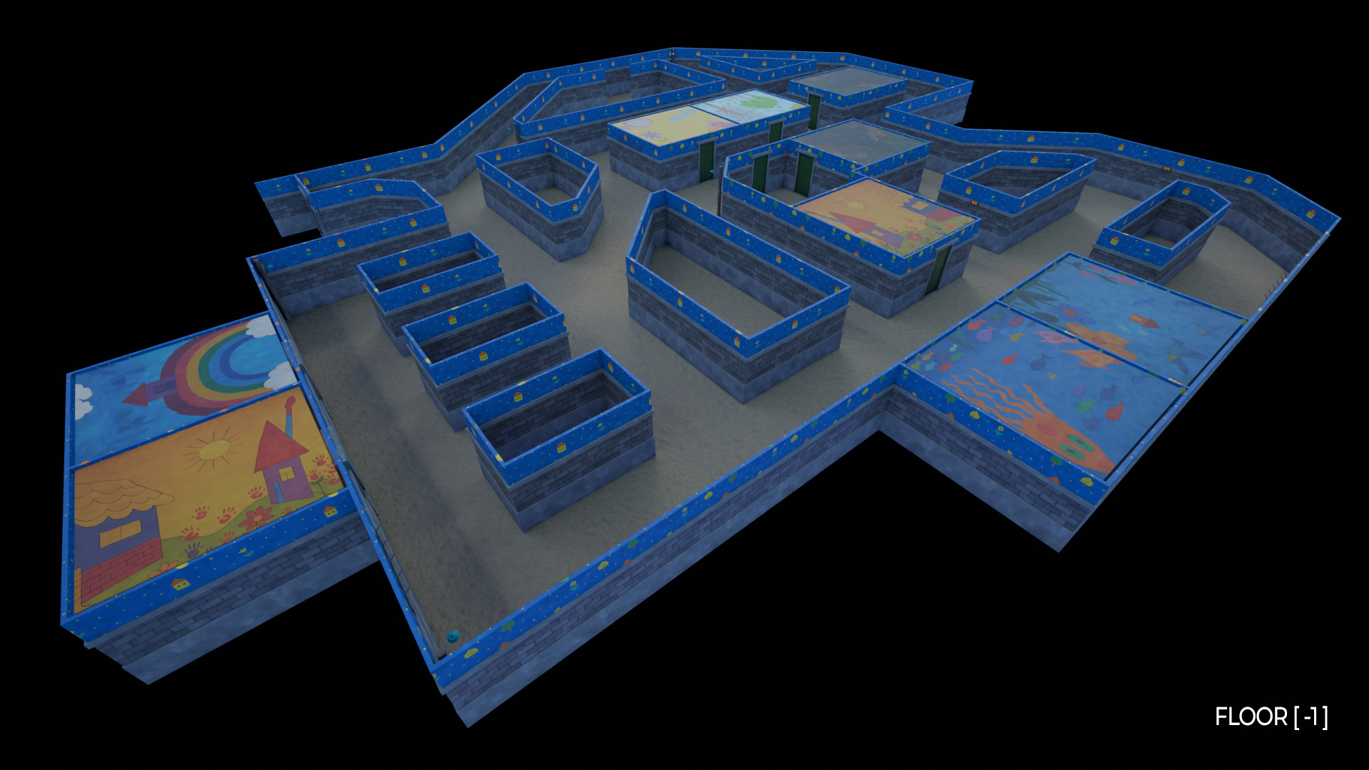Squid Game Hide and Seek Map 3D model | CGTrader