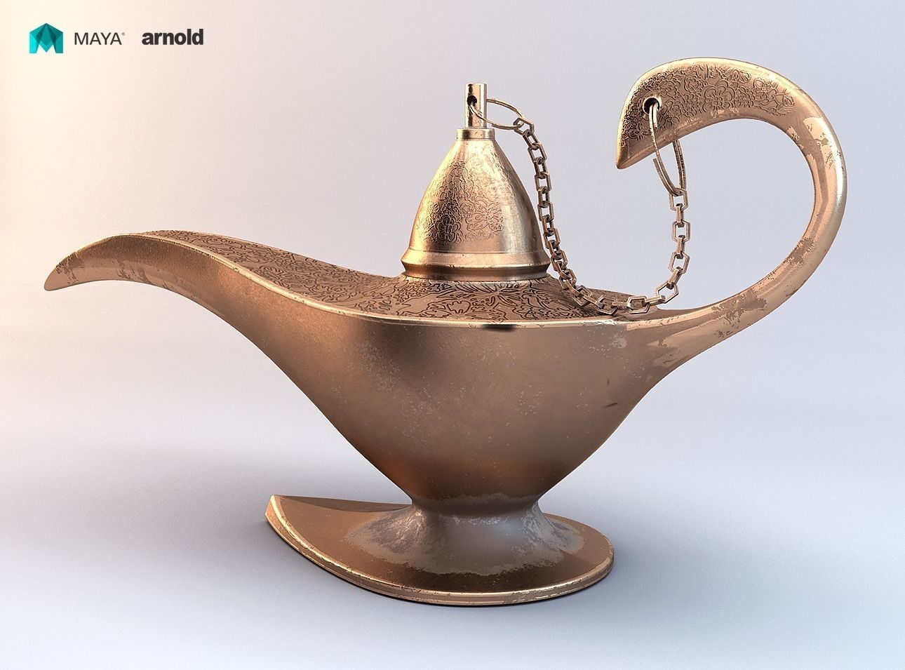 3D model Jinn Lamp VR / AR / low-poly rigged | CGTrader